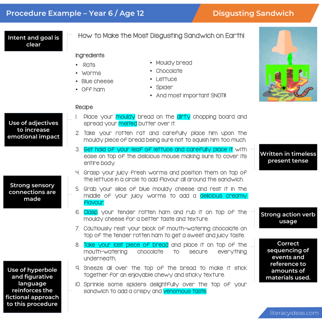 How To Write Excellent Procedural Texts Literacy Ideas